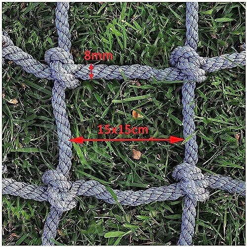 EkiDaz HXRW Rope Net Protective Safety Net Kids Climbing Frame Net Climbing Cargo Net Rope Net for Indoor Outdoor Sturdy and Durable Playground Sets for Backyards (Size : 2 * 2m(6.6 * 6.6ft))