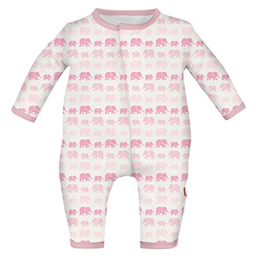 Magnetic Me Easy-Close Modal Coverall Jumpsuit Dancing Elephants Newborn