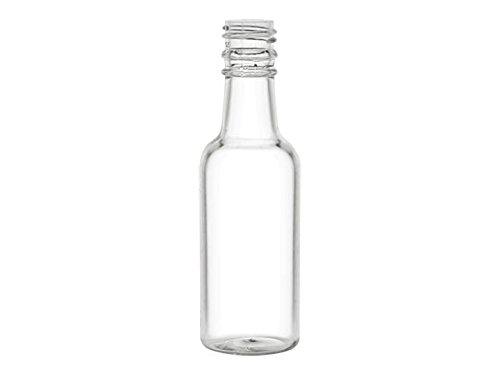 Nakpunar 45 pcs 50 ml Plastic Liquor Bottles with Gold Tamper Evident Caps - MADE IN USA - (Gold - 45 Bottles) - 1.67 fl oz