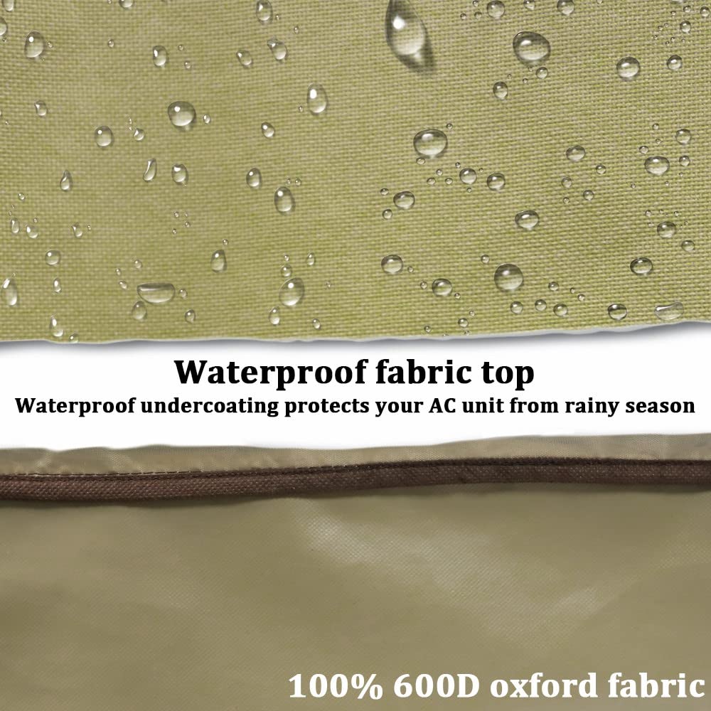 Capride Window Air Conditioner Cover for Outside Units Winter AC Unit Cover with Anti-Slip Adjustable Straps Waterproof 600D Ac Cover (25.5" W x 17" H x 21" D)