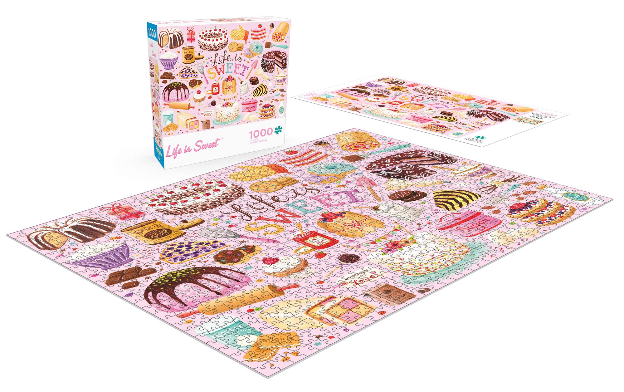 Buffalo Games - Life is Sweet - 1000 Piece Jigsaw Puzzle, Pink