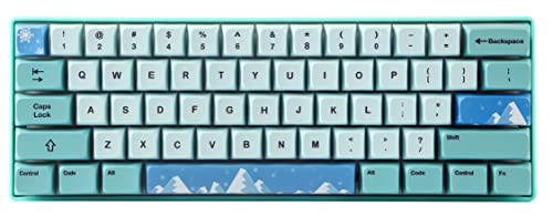 BOYI 60% Mechanical Gaming Keyboard,BOYI 61 Mini RGB Cherry MX Switch PBT Keycap 60% RGB Mechanical Gaming Keyboard (Ice Colors, Cherry MX Brown Switch)