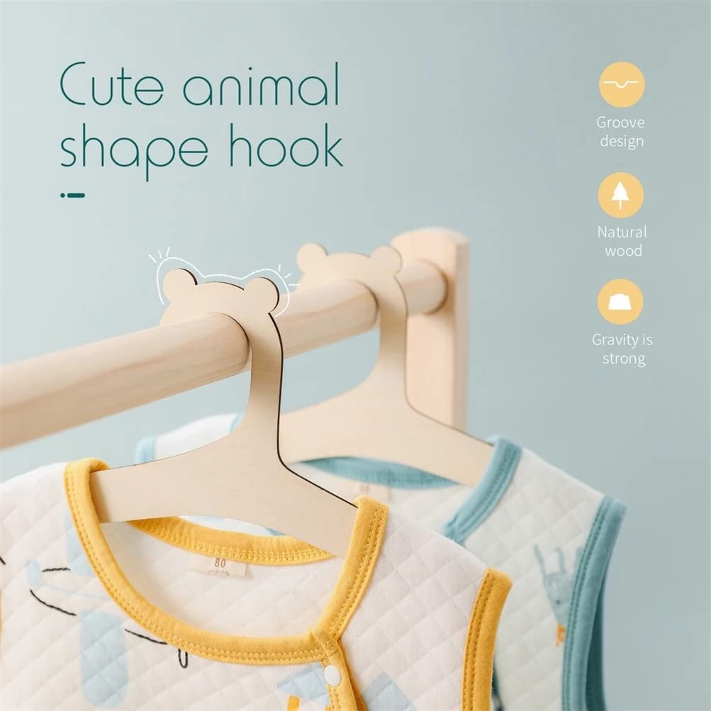 Baby Wooden Clothes Hanger Baby Creative Hanger Rack Home Girls Princess Room Nursery Decor Storage (20 PCS)