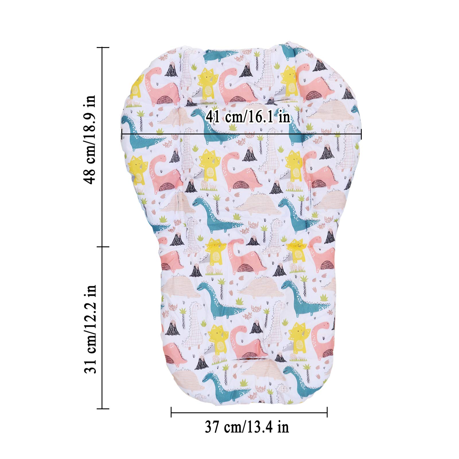 twoworld High Chair Cushion, Large Thickening Baby High Chair Seat Cushion Liner Mat Pad Cover Breathable (Dinosaur)