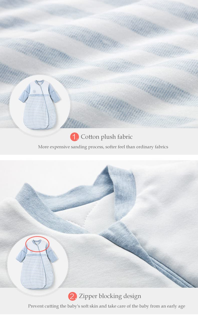 Babyah Kids Wearable Blanket Toddlers Baby Sleeping Bag Sleeves Detachable