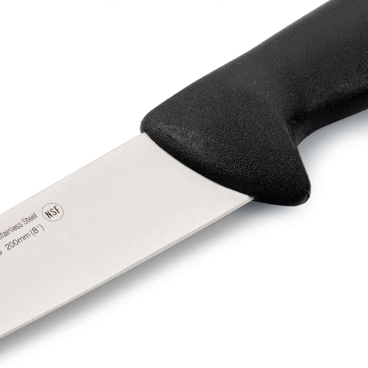 ARCOS Butcher Knife 8 Inch Nitrum Stainless Steel and 200 mm blade. Professional Cooking Knife For Cutting Meat, Fish and Vegetables. Ergonomic Polyoxymethylene Handle. Series 2900. Color Black
