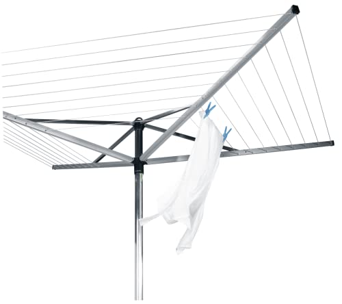 Brabantia Topspinner Outdoor 4 Arm Spinning Clothesline Rotating & Clothes Drying Rack Cover - Weather Resistant Material - Zip Closure - Outdoor - Drying Rack Protection