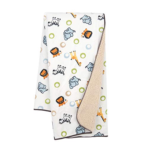 Bedtime Originals Jungle Buddies Velour Sherpa Blanket , Original Version , 30x40 Inch (Pack of 1)