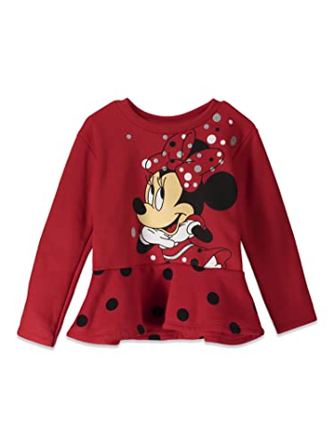 Disney Minnie Mouse Infant Baby Girls Fleece Sweatshirt and Leggings Outfit Set Red/Black 18 Months