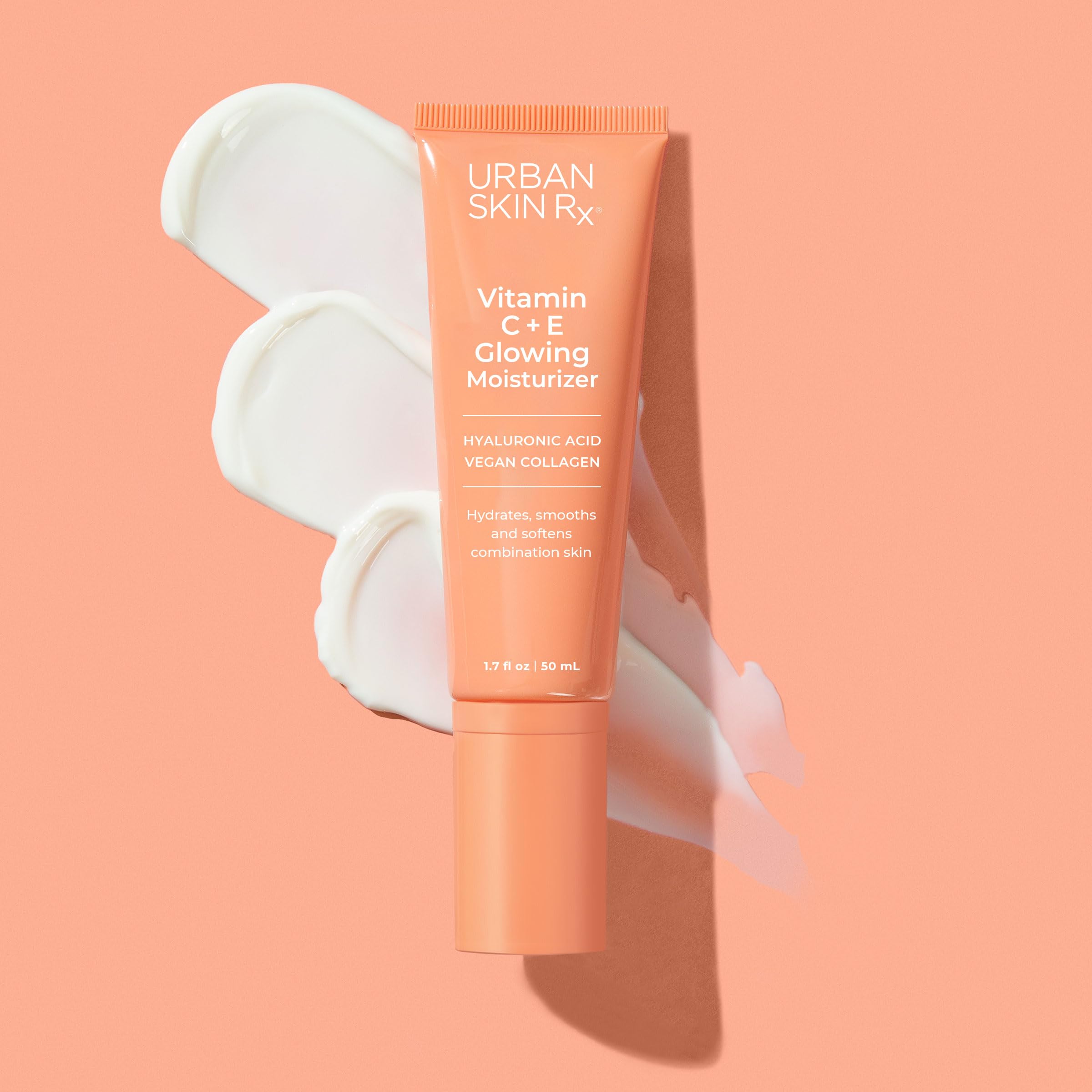 Urban Skin Rx Radiant & Bright Glowing Moisturizer, Lightweight Antioxidant-Rich Daily Skin Moisturizer | Hydrates and Brightens, with Collagen, Hyaluronic Acid, and Vitamins C & E, 1.7 oz