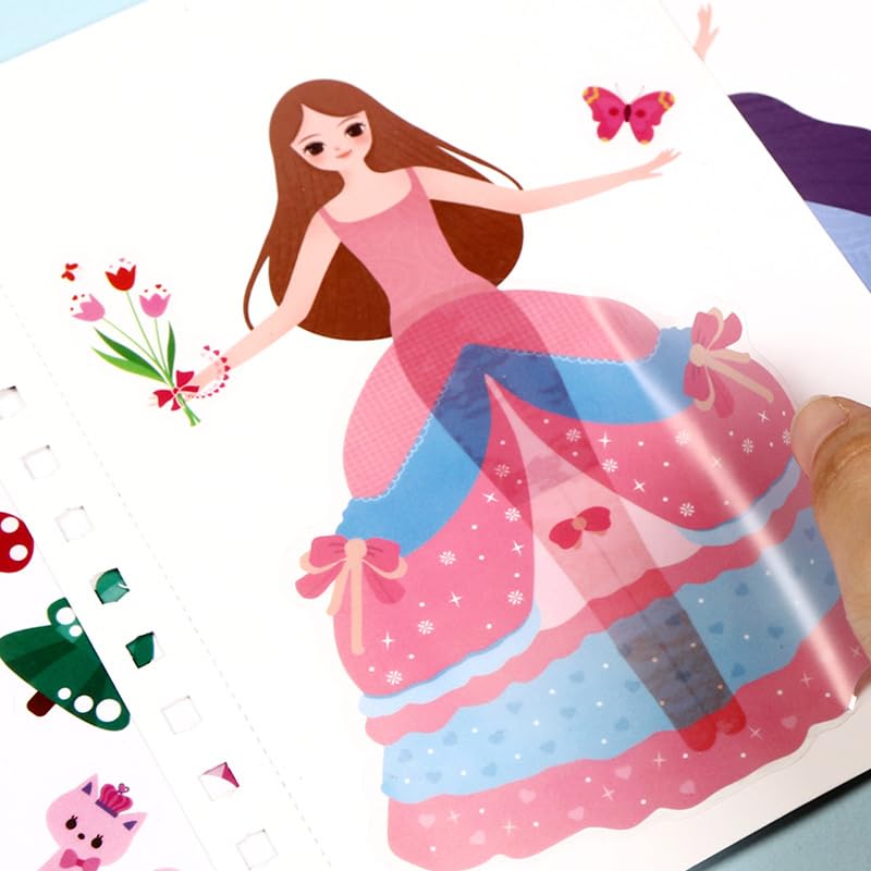 DiveDream Fabric Art Frenzy,Kids Project Creative Toys,Kids DIY Arts Crafts Kit, Paper Craft Kit for Girls Age 3-8 (A+B)