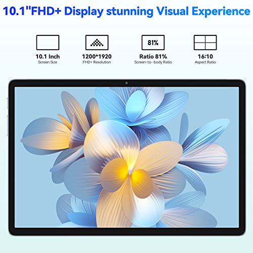Blackview 2023 New Tab 12 Pro Android 12 Tablets 10" inch Tablet 14 (8+6 Expand) GB RAM + 128 GB ROM 1TB Expand Tablet PC, 1920 * 1200 FHD+IPS, Octa-core,2.4G/5G WiFi, Bluetooth 5.0 GPS Blue