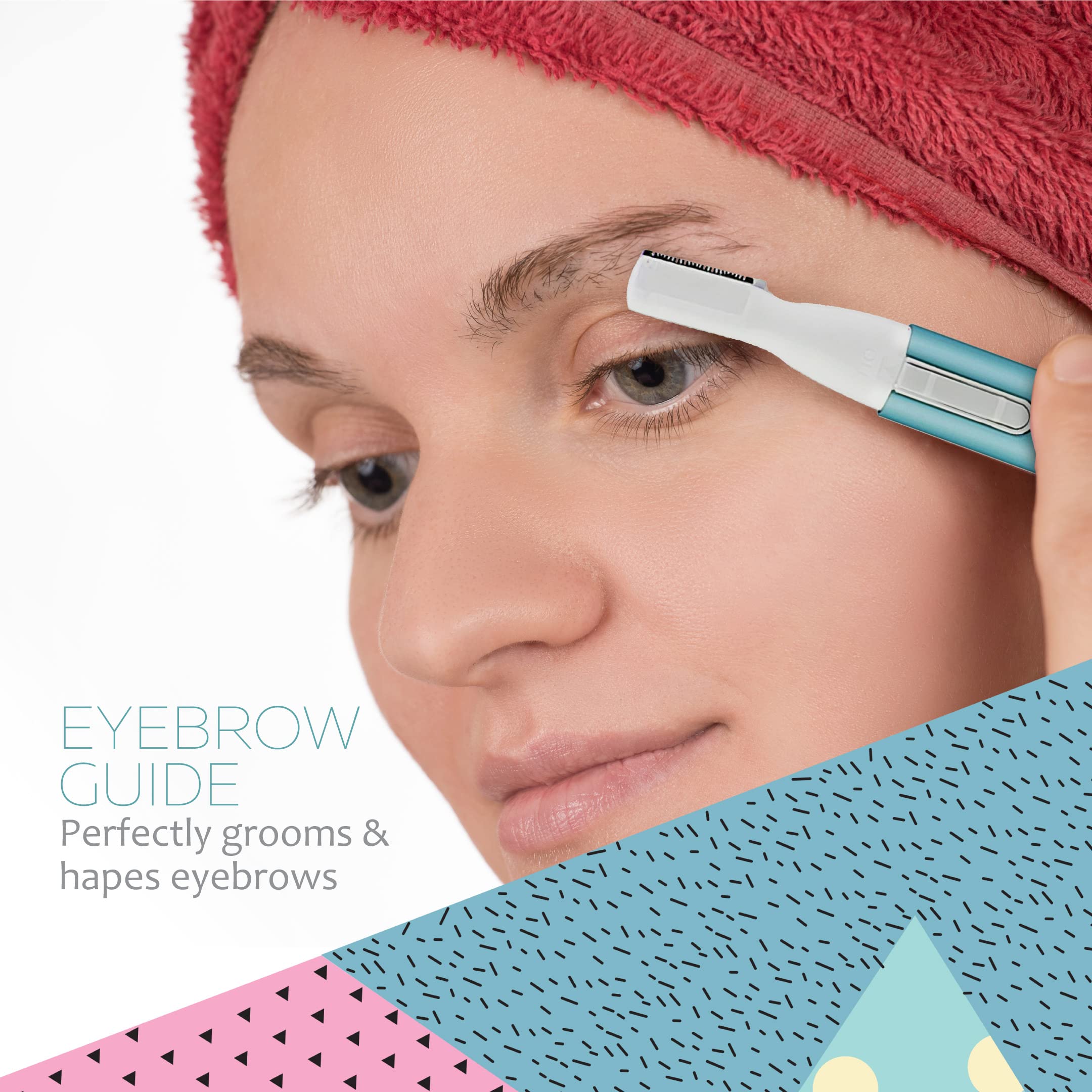 Pursonic | Facial Trimmer & Eyebrow Styling Kit for Hair Removal on Eyebrows, Lips, Cheeks, Ears, Neck, Underarms and Bikini Area - Painless & Easy-to-Use Design
