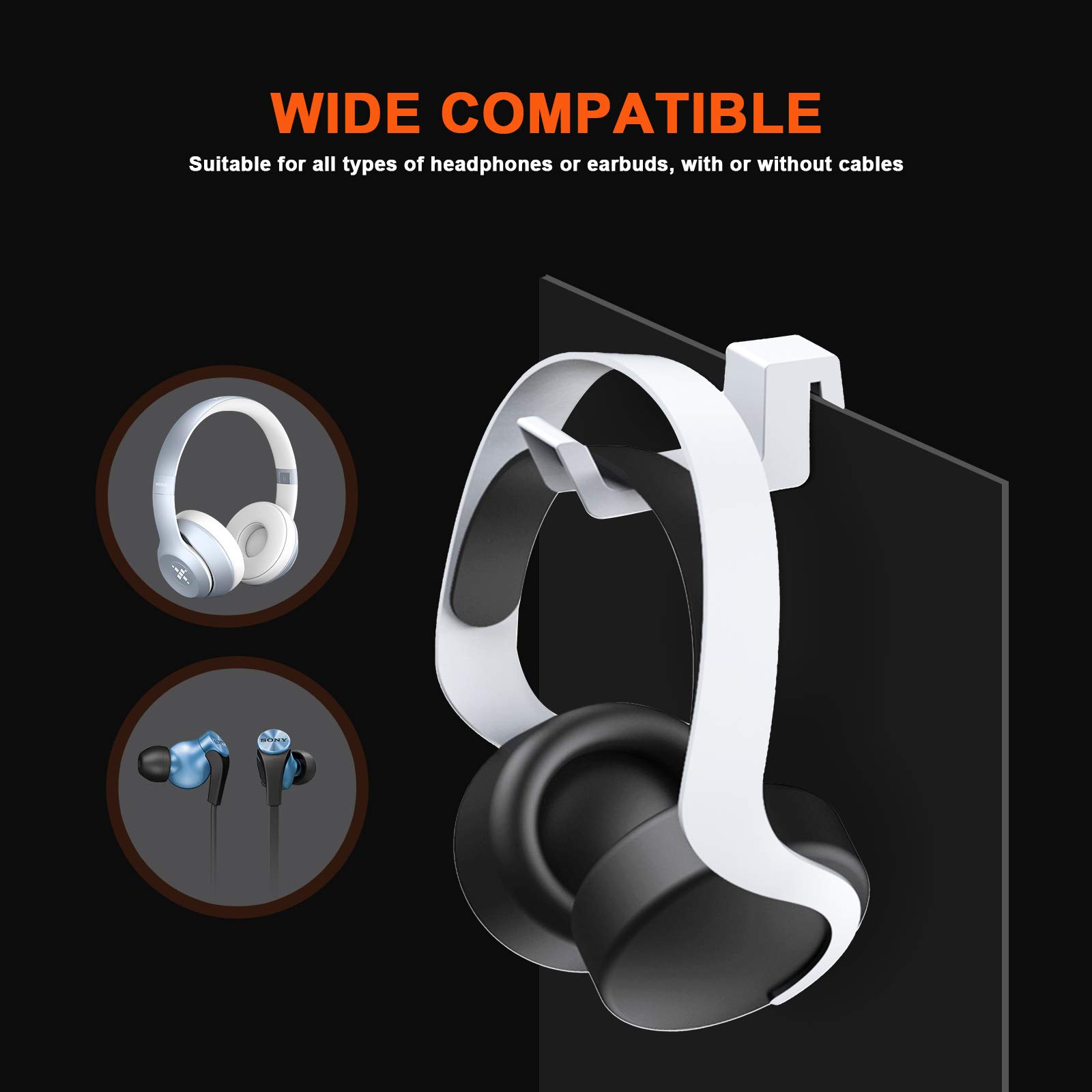 BEJOY Multifunctional Vertical Stand with Headphone Stand, 3-Level Rotate Fans Speed, Dual Type-C PS5 Charging Station with Gaming Headset Holder, 11 Games Boxes Storage, White…