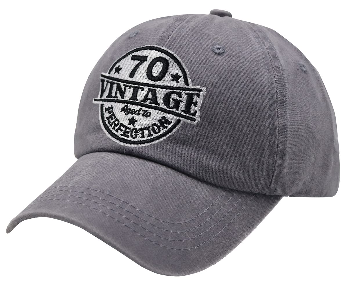 70th Birthday Gifts for Women Men, Vintage 1954 Hat, 70 Years Old Adjustable Embroidered Baseball Cap