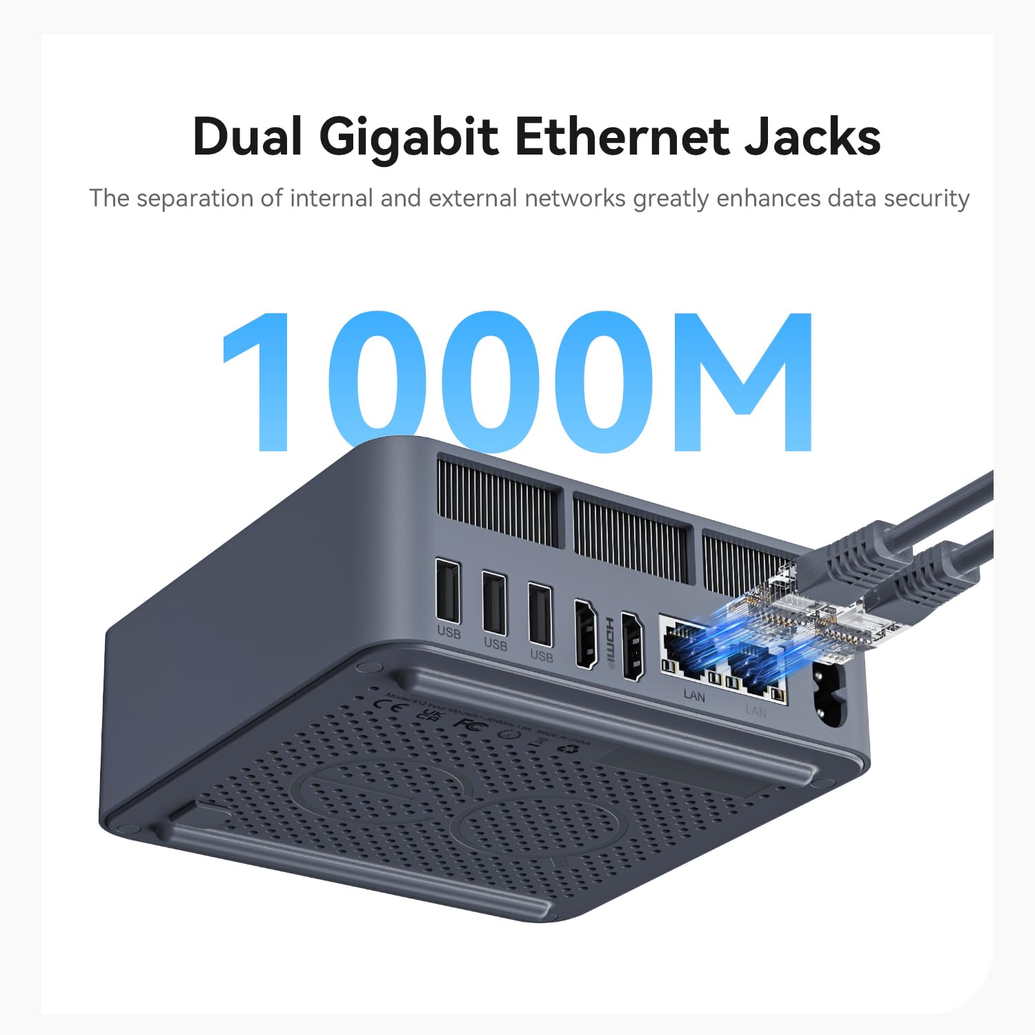 Beelink EQI Mini PC W-11 Pro i5-12450H 24GB DDR5 1TB NVMe M.2 SSD Dual Display 4K@60Hz Output, Wi-Fi 6, RJ45, Built in PSU Office Mini Computer