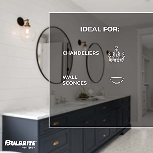 Bulbrite Pack of (4) 5 Watt Dimmable Clear Filament B11 Candelabra (E12) LED Bulb - 500 Lumens, 3000K, and 80 CRI