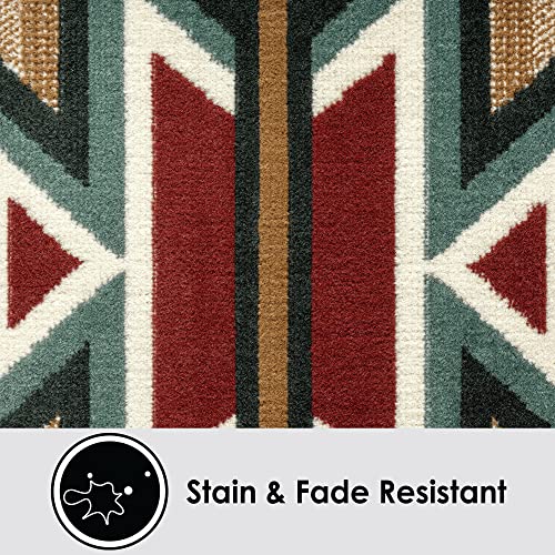 Home Dynamix Premium Sagrada Southwestern Geometric Area Rug Beige/Green, 5'2"x7'4"