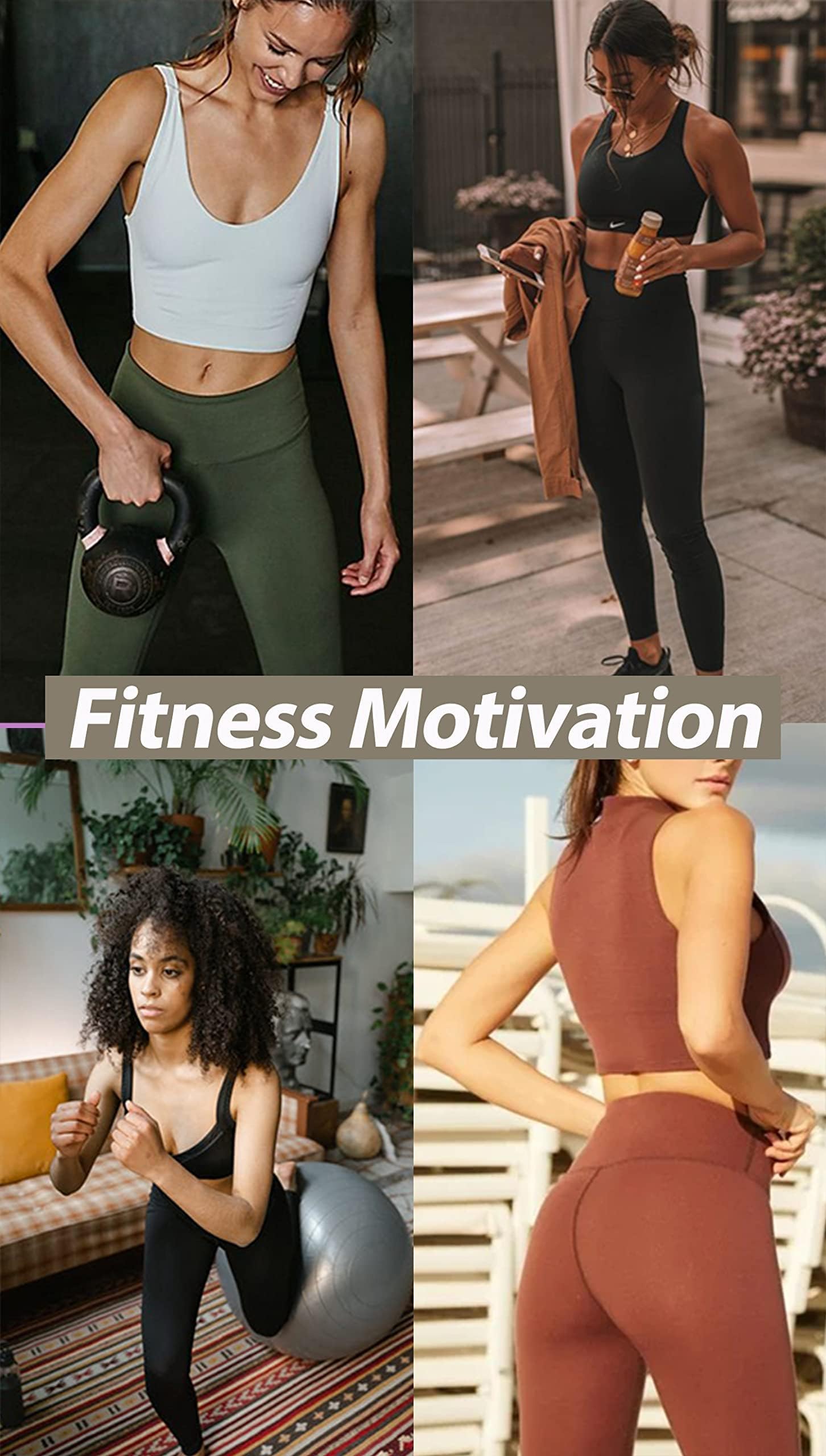 4 Pack Leggings for Women - High Waisted Tummy Control Soft No See-Through Black Yoga Pants for Athletic Workout