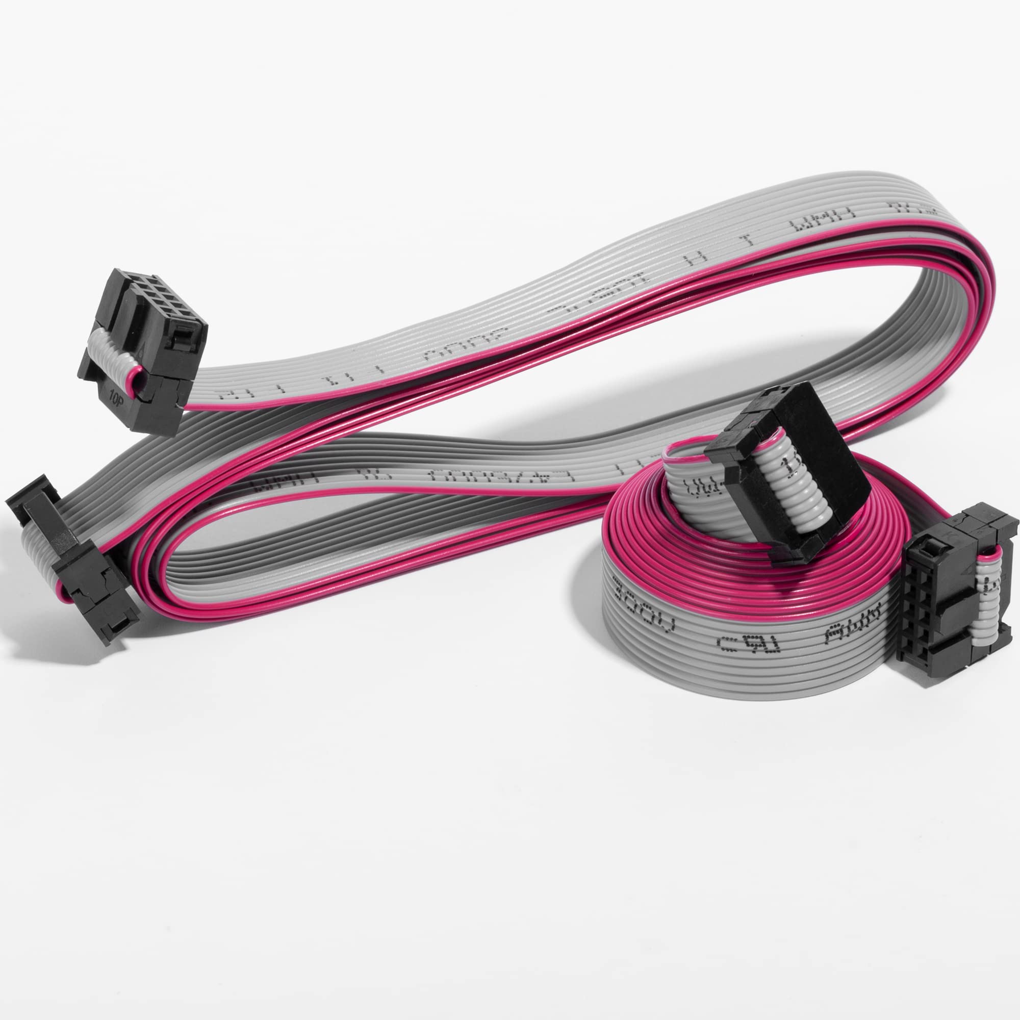 LIANSHU 2Pack Flat Ribbon Cable 2.54mm Pitch 2 Row 10 Pin Female to Female Wires IDC Ribbon Connector L=1M/ 3.3FT