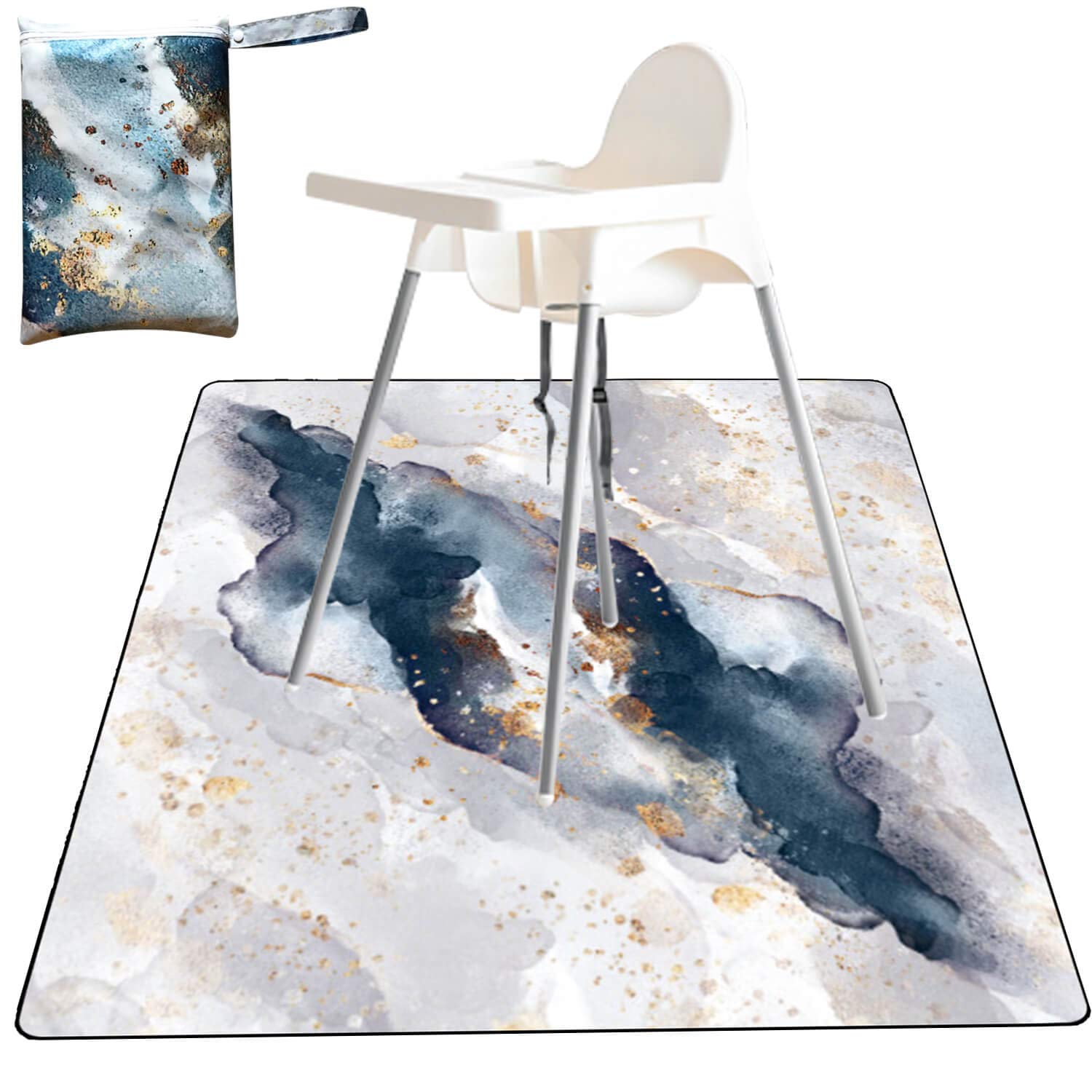 Texas Blessings Splat Mat - Busy Baby Mat | High Chair Mat for Floor | Baby Led Weaning Supplies | Splat Mat for Under High Chair | Baby Placemat | Arts | Crafts | Waterproof | Large 55x55”