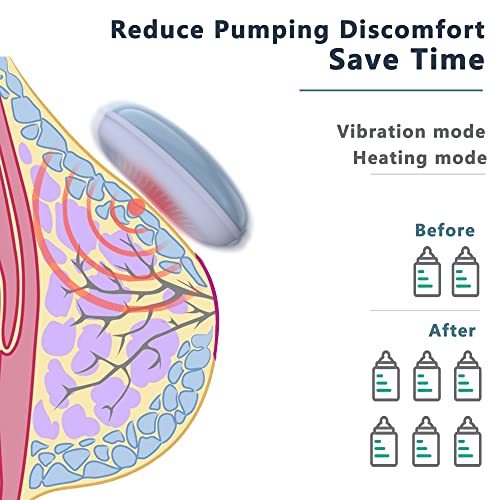 GROWNSY Warming Lactation Massager,Breastfeeding Postpartum Essentials,Heat & Vibration Support for Improved Milk Flow,Mastitis,Engorgement,Clogged Ducts,Empty Your Breasts More Effectively (1 Pad)