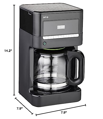 Braun Brew Sense Drip Coffee Maker (KF7000BK), Black