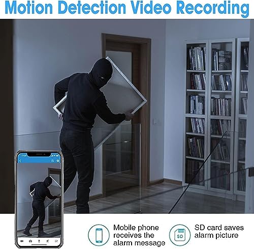 Aneekiti Mini Spy Camera Wireless WiFi Hidden Camera 1080P Full Hidden Cameras with Night Vision and Motion Detection Security Nanny Camera for Outdoor Home Office1 black