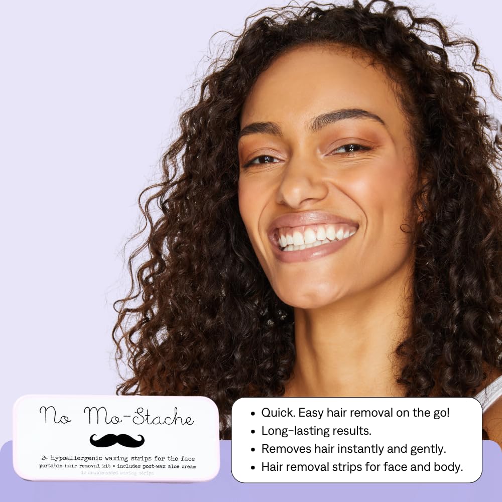 No Mo-Stache Portable Lip Wax Kit 24 ct (3 Pack Bundle)…