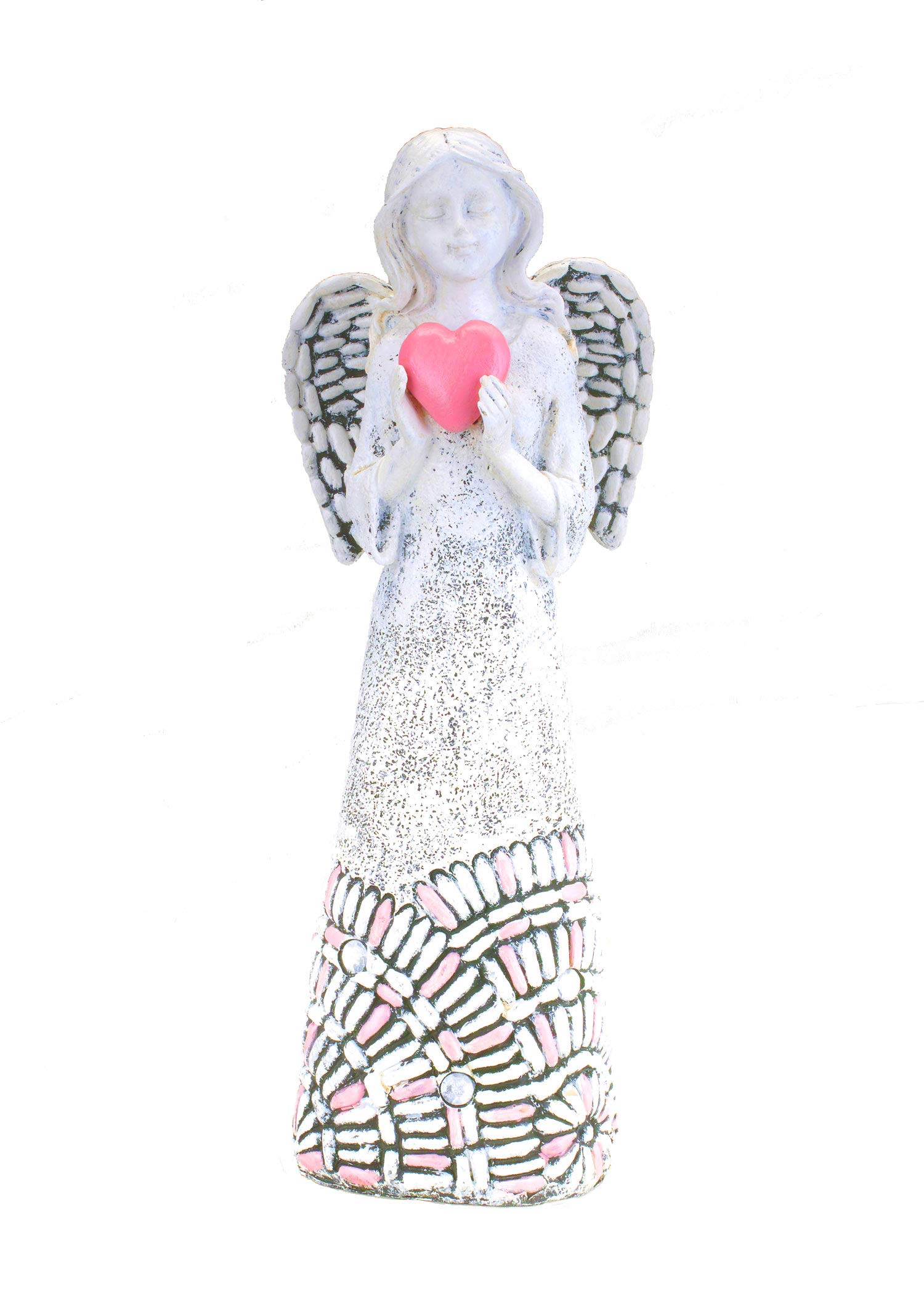 Bo Toys Solar Powered Fairy Angel with Solar Glowing Heart LED Garden Light Decor Color Change