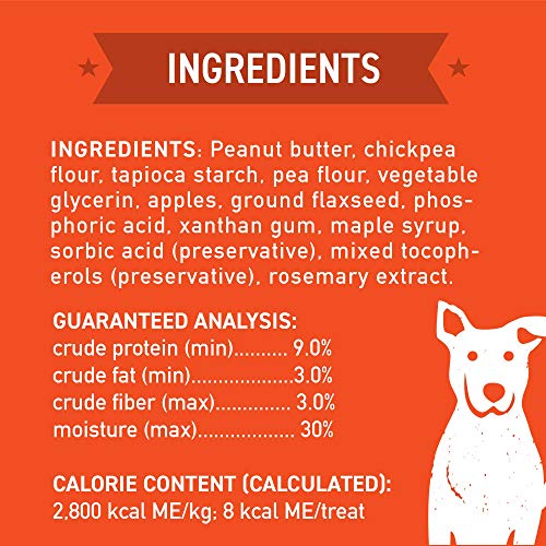 Cloud Star Corp, Wag More Bark Less Soft & Chewy Grain Free Peanut Butter & Apples Dog Treats