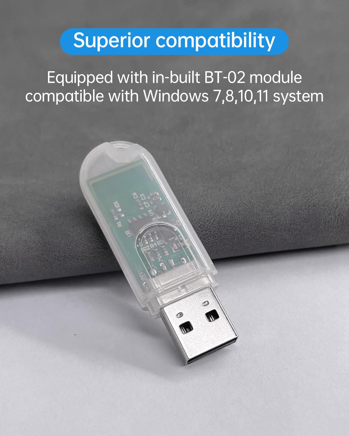WitMotion USB-HID Wireless Bluetooth 2.0 Adapter, HID Tech, BT-02 Chip【CH340 Driver, Anti-Dust, Small-in-size, Plug & Play】Bluetooth Dongle for WITMOTION Bluetooth 2.0 Sensors (BWT61/BWT61CL/BWT901CL)