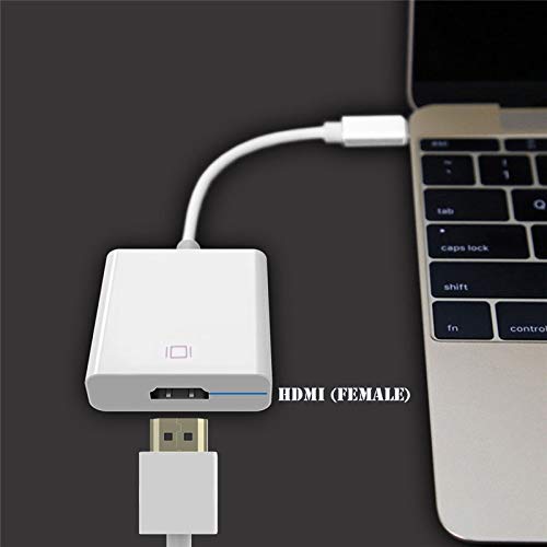 Jiali USB-C Converter Adapter Cable 15cm USB-C/Type-C 3.1 Male to HDMI Female Adapter Cable, for MacBook 12 inch/Chromebook Pixel 2015