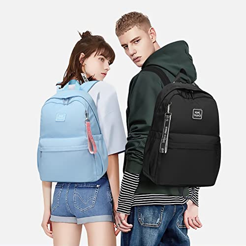 Caran·Y Kids Backpack Girls and Boys Classic School Backpack Light Weight Two Size Multi-pocket Aqua-Blue Suitable for ages 6+ and above(Aqua Blue)
