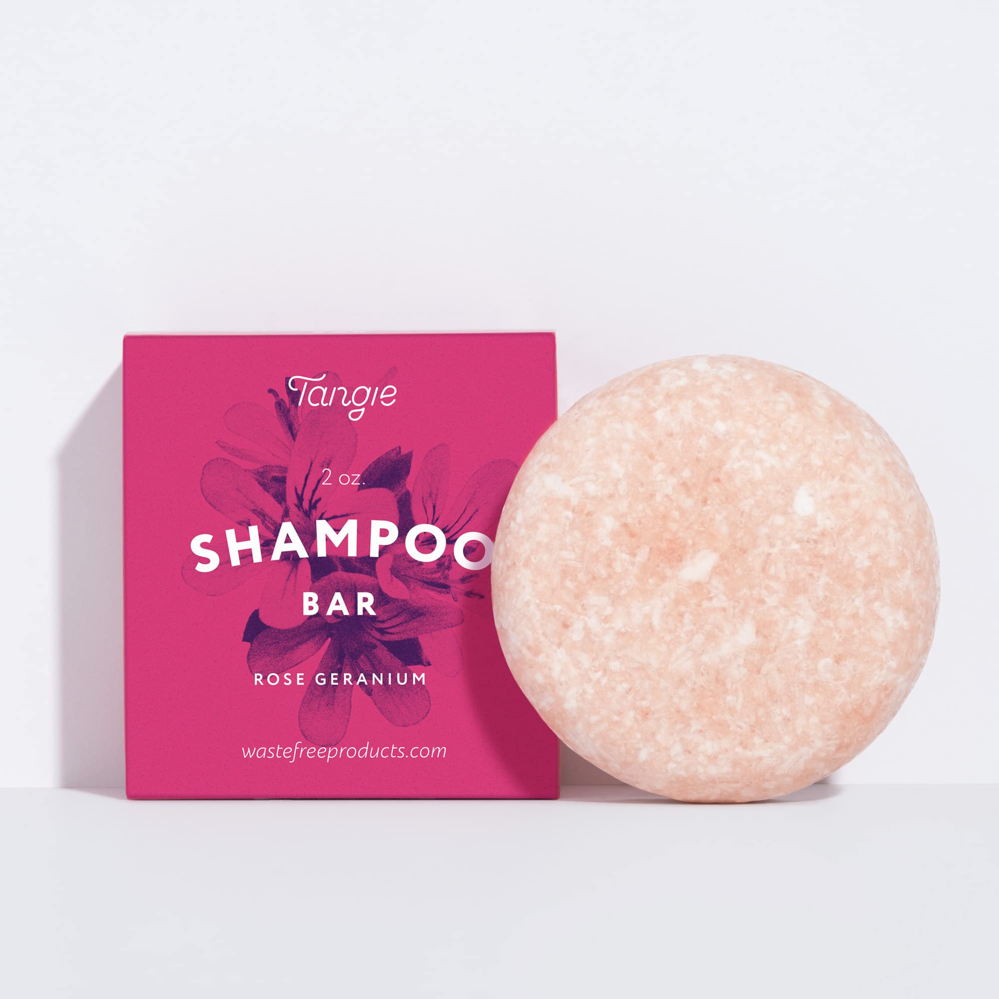 TANGIE Natural Shampoo Bar All natural. Made in Florida. Certified cruelty-free. Plastic-free packaging. Zero waste & Vegan. (Rose Geranium)