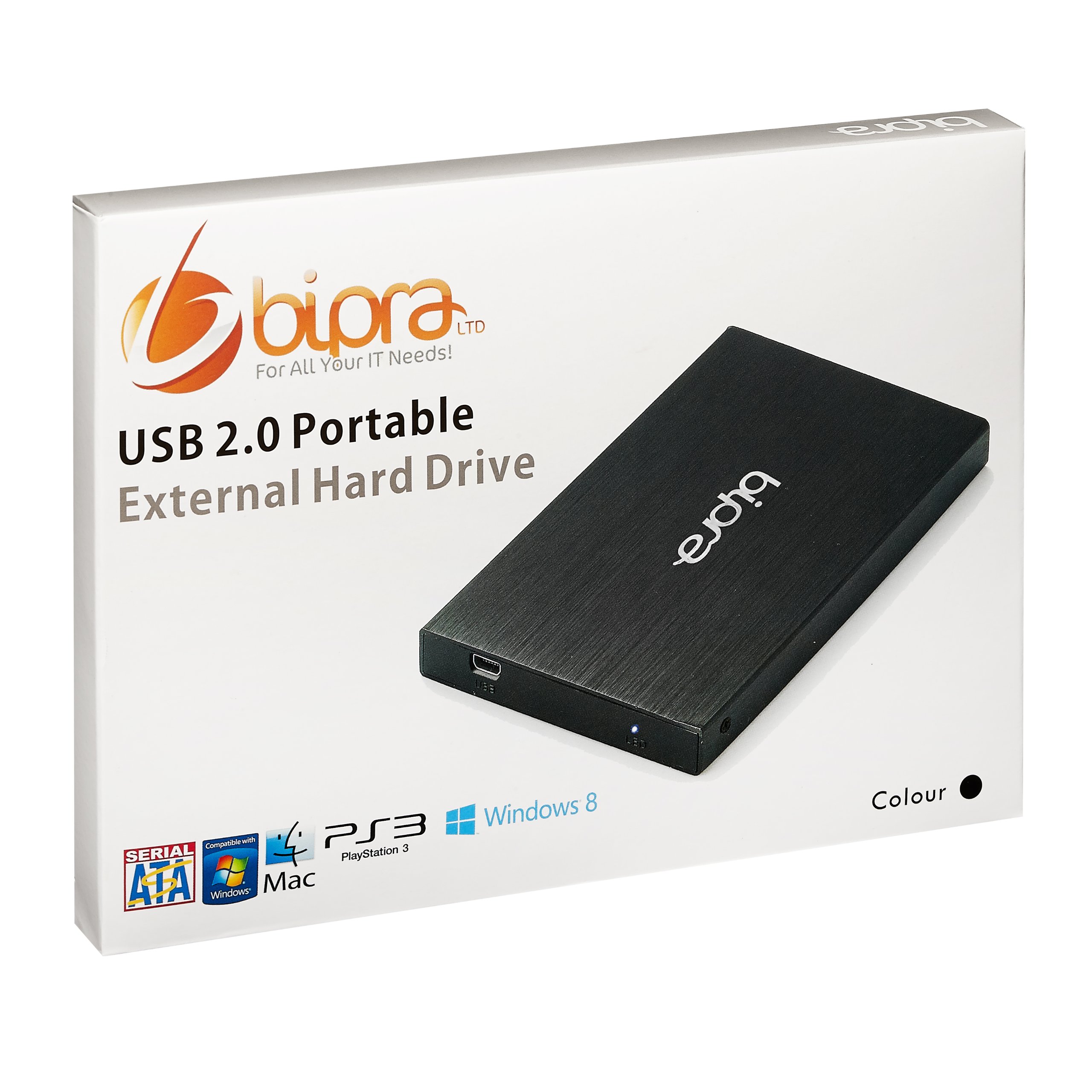 BIPRA 1Tb 1 Tb 2.5 USB 2.0 External Pocket Slim Hard Drive - Sweet Pink - Fat32