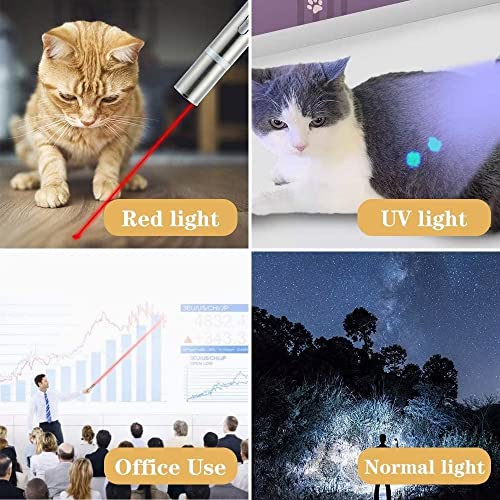 Cyahvtl Laser Pointer, Cat Toys for Indoor Cats, Kitten Dog Laser Pen Toy, Red Dot LED Light Pointer Interactive Toys for Indoor Cats Dogs, USB Charging, 5 Switchable Patterns