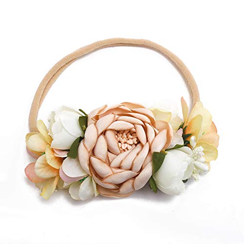 mligril Baby Girl Floral Headbands Set - 3pcs Flower Crown Newborn Toddler Hair Accessories