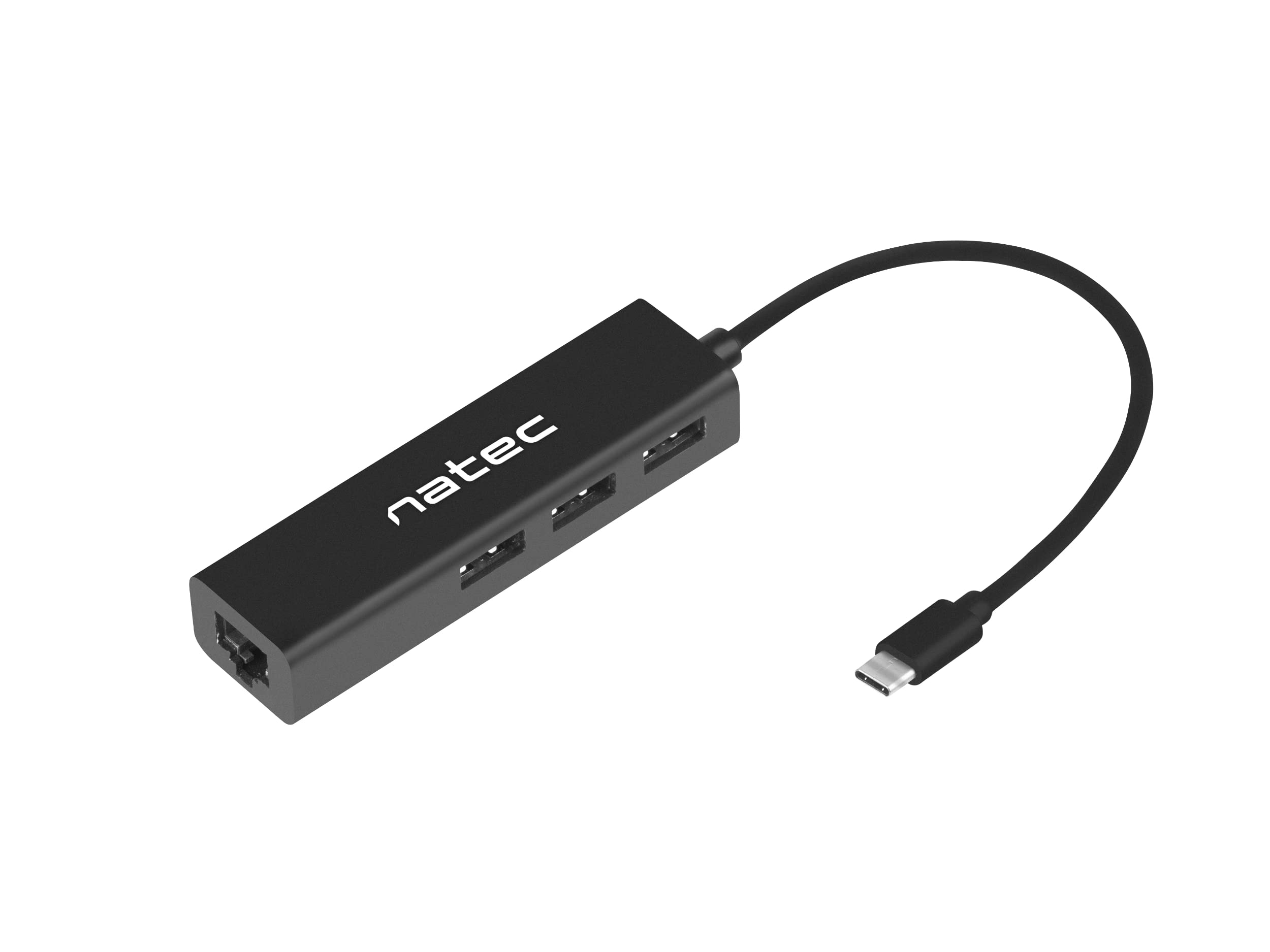 Natec Butterfly NHU-1451 HUB (3 x USB 2.0, Black)