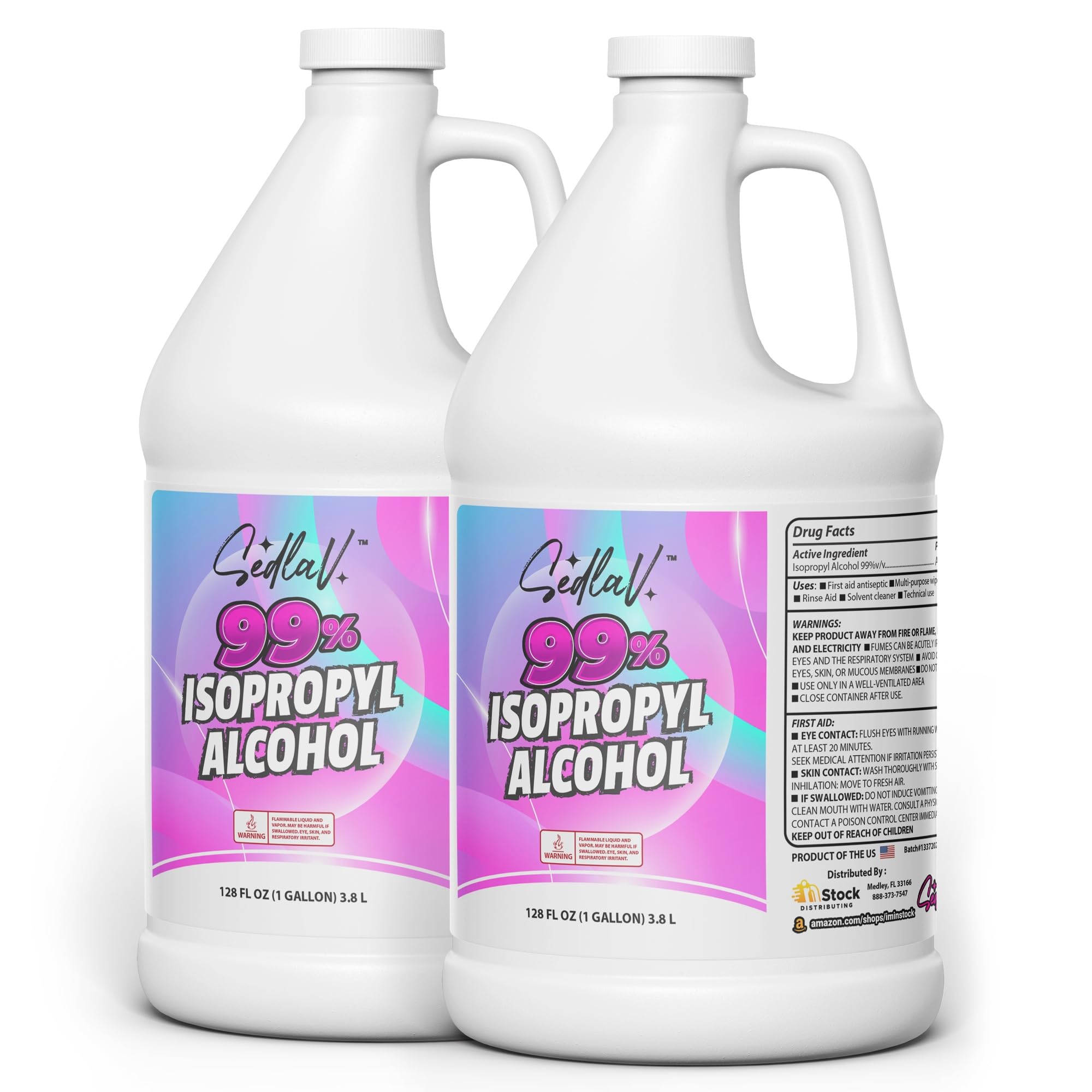 99% Isopropyl Alcohol 1 Gallon Rubbing Alcohol Isopropyl 99 Percent Technical Use Can be Diluted 2 Gallons of Isopropyl Alcohol 99%