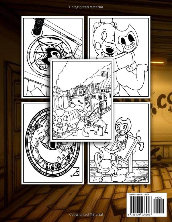 Bendỵ and The Ịnk Machịne Coloring Book: Encourage Creativity with One Sided Coloring Pages Featuring Stunning Illustrations about Iconic Scenes and Characters for Kids & Adults