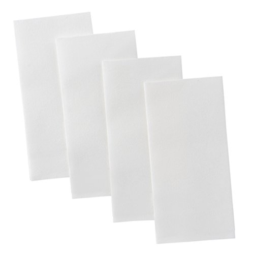 BloominGoods Disposable Bathroom Paper Napkins | 300-Pack 8" x 17" Single-Use Linen-Feel Guest Towels, Made In USA | Cloth-Like Hand Tissue Paper, White (MEDIUM SIZE - Pack of 300)