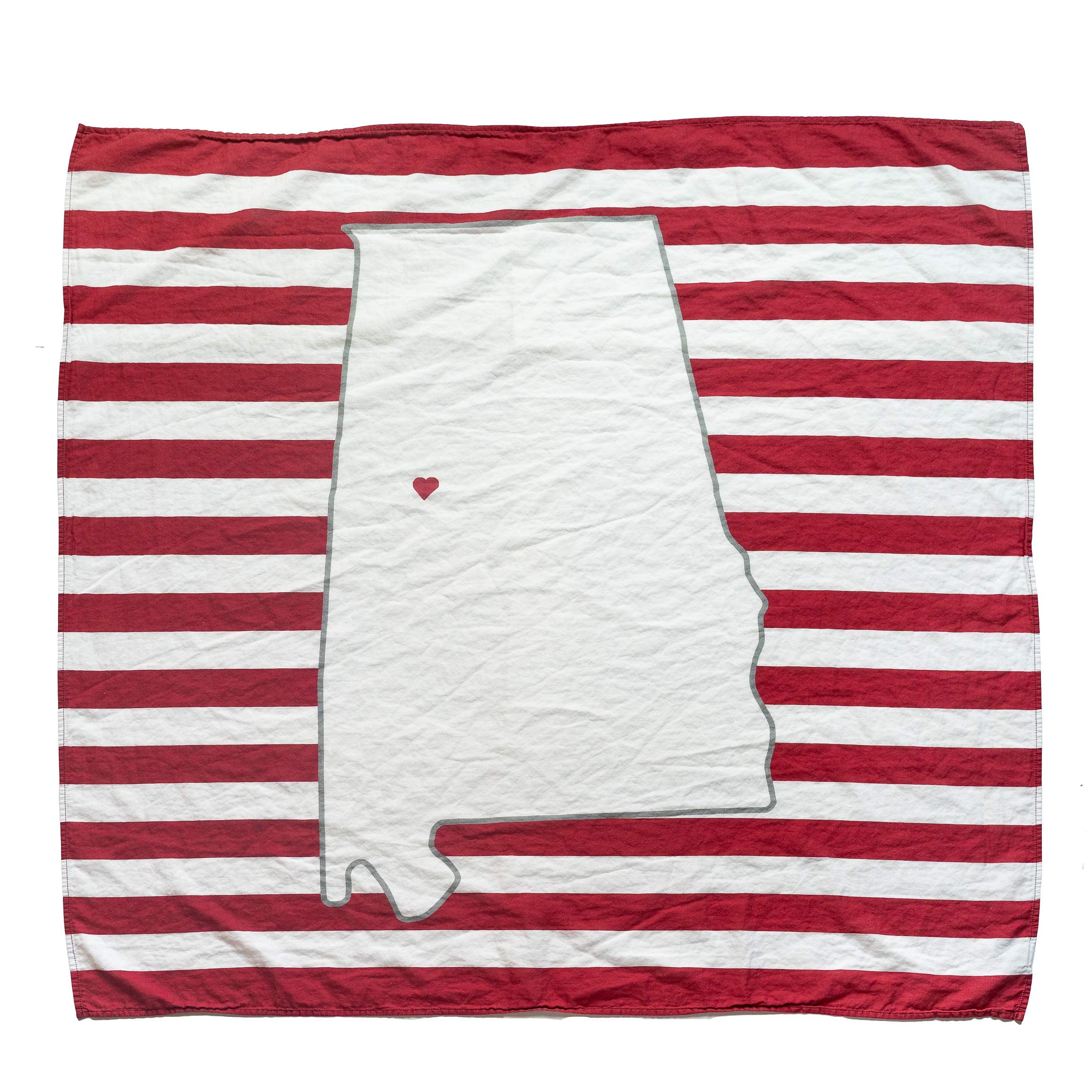 TWIG & BALE Tuscaloosa Alabama Baby Blanket Organic Cotton Muslin Swaddle Blanket - 47" x 43" - Alabama Baby Gift for Boys Girls Receiving Blankets