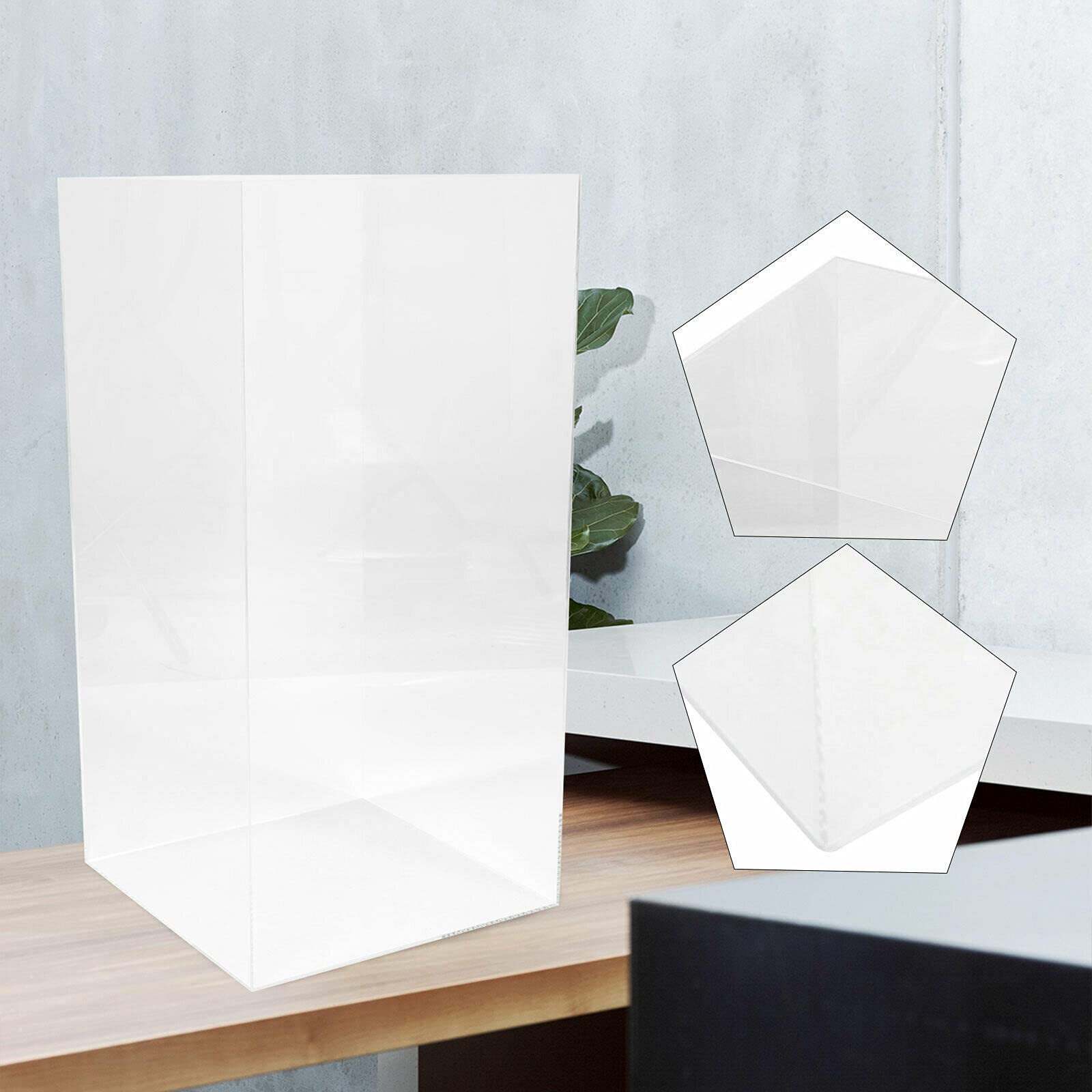 BJTDLLX Acrylic Display Case (12 x 12 x 24 inch), Tall Clear Plastic Box Dust Proof Action Figures Toy Acrylic Case, Collectibles Display Case Display Countertop Box for Display Figures Dolls