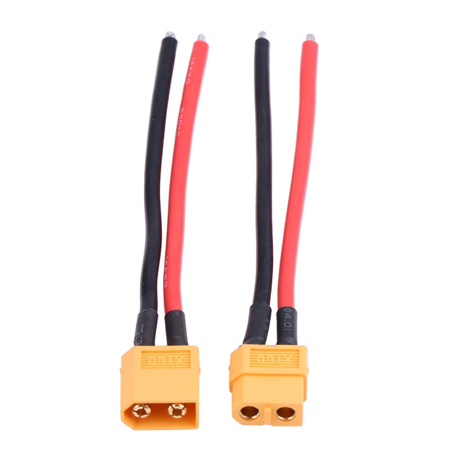 Plug Connector Adapter Cable RC CAR Battery 14AWG Cable for RC Battery with Silicone Jacket