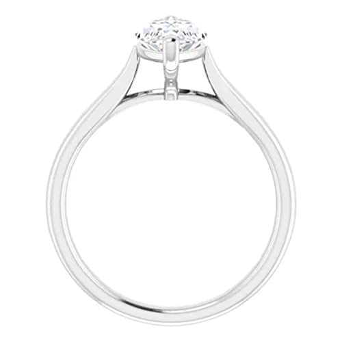 925 Silver,10K/14K/18K Solid White Gold Handmade Engagement Ring 2 CT Marquise Cut Moissanite Diamond Solitaire Wedding/Gorgeous Gifts for/Her Wife Ring