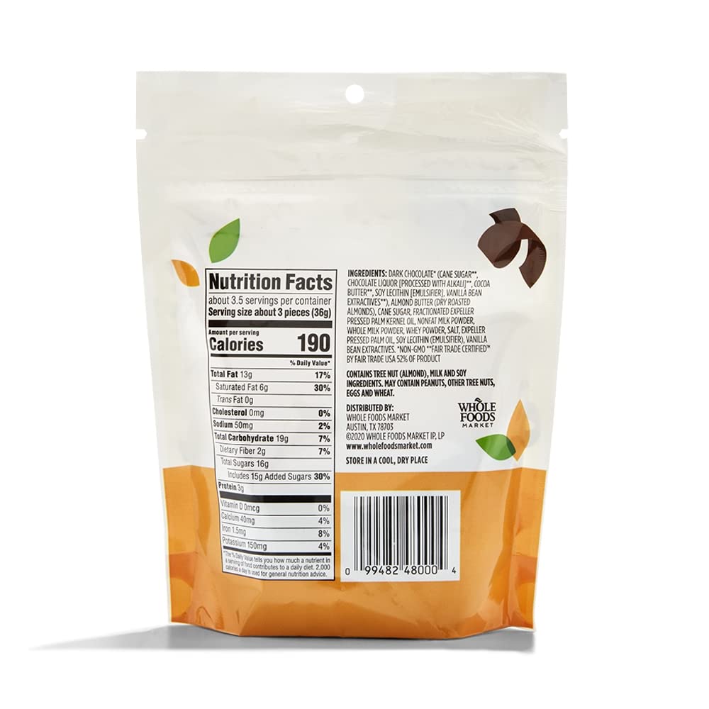 365 by Whole Foods Market, Mini Dark Chocolate Almond Butter Cups, 4.7 Ounce