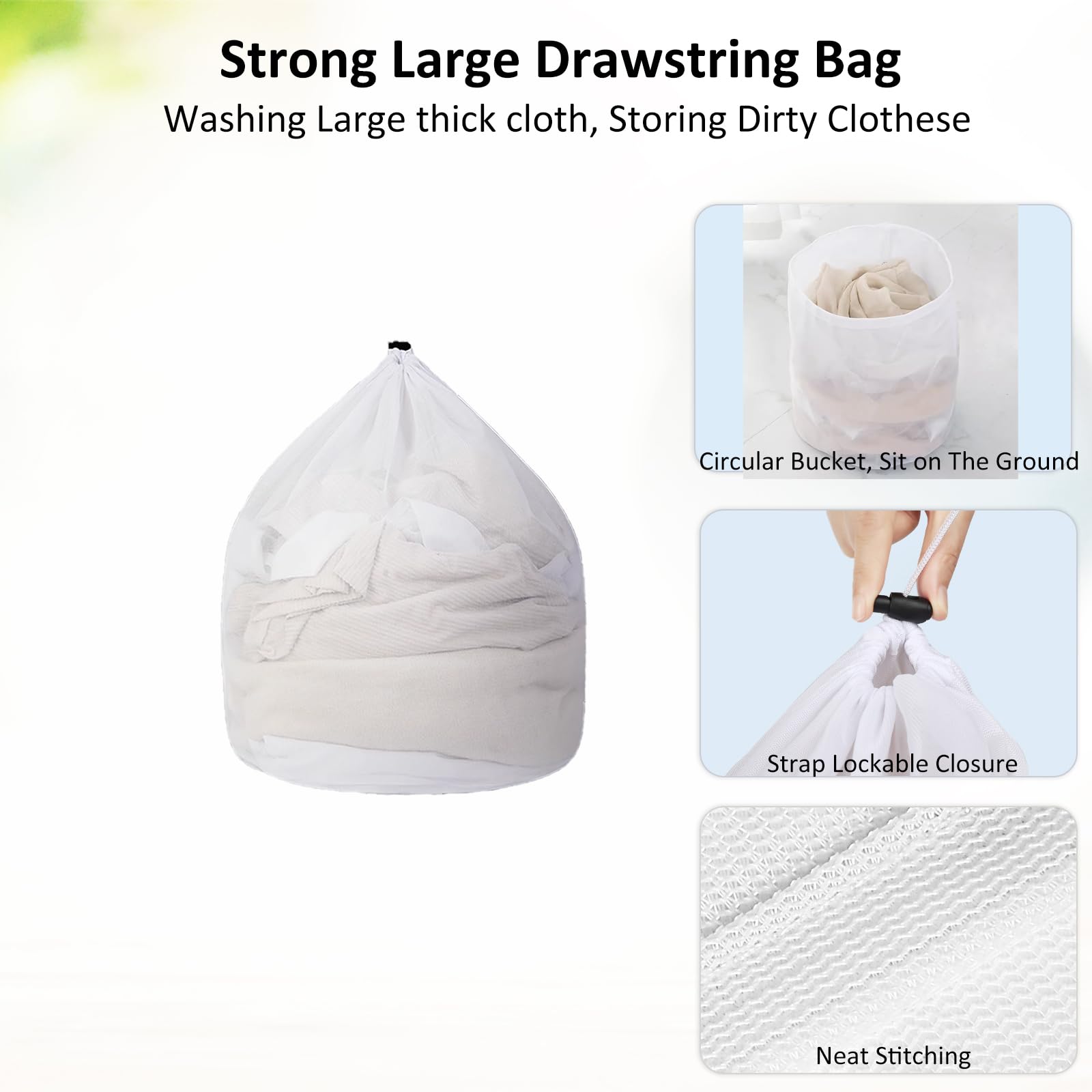 9Pcs Durable Mesh Laundry Bags, Various Size Lingerie Bags for Delicates in Washer and Dryer- 1pcs Bra Bag, 3pcs Large Drawstring Travel Laundry Bags, 5pcs Sturdy Zipper Delicates Bags for Sock, Shirt