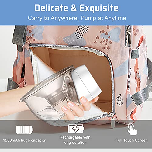 Breast Pump Hands Free, Wearable Breast Pumps for Breastfeeding, Electric Portable Wireless Pump with 3 Modes & 9 Levels, 24mm Flange 3 Inserts, Comfortable & Leakproof, LED Display-2 Pack White