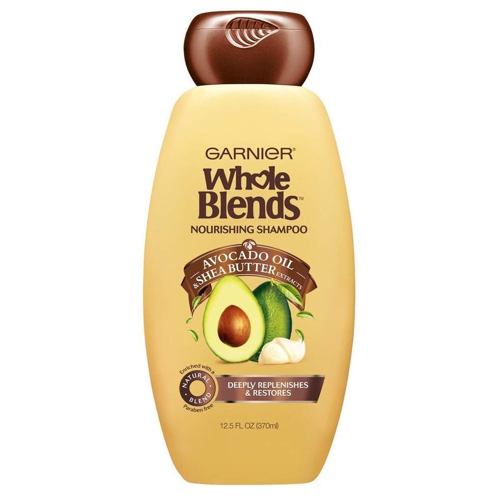Garnier Whole Blends Nourishing Shampoo, Avocado Oil & Shea Butter Extracts 12.50 oz ( Pack of 6)